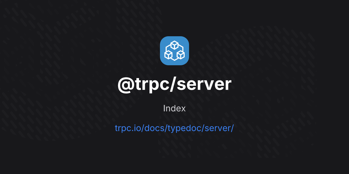 @trpc/server | tRPC